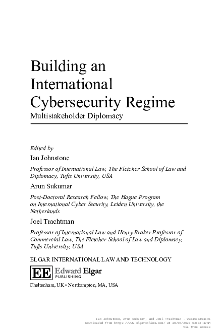 (PDF) Rethinking Chinese multistakeholder governance of cybersecurity