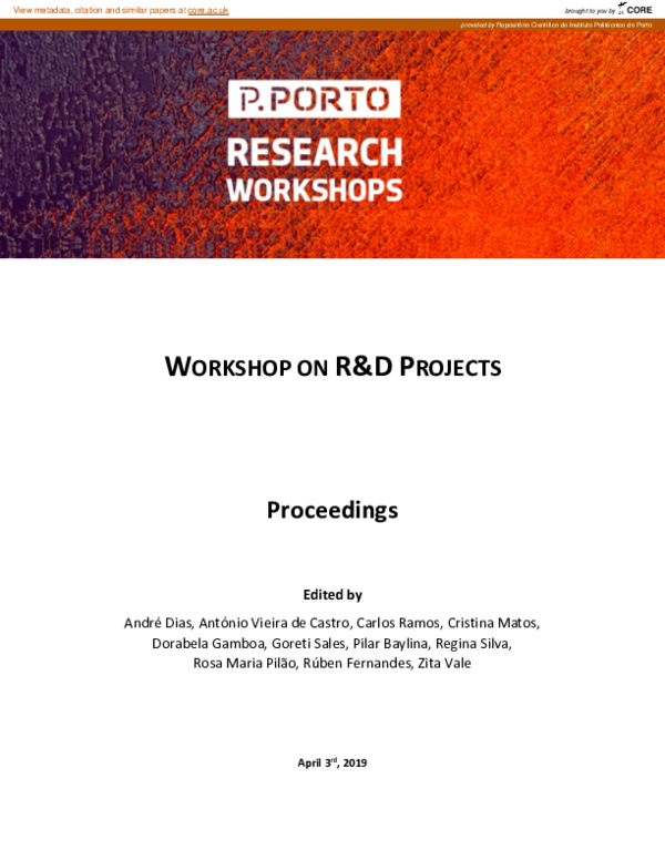 (PDF) Workshop on R&D projects: proceedings