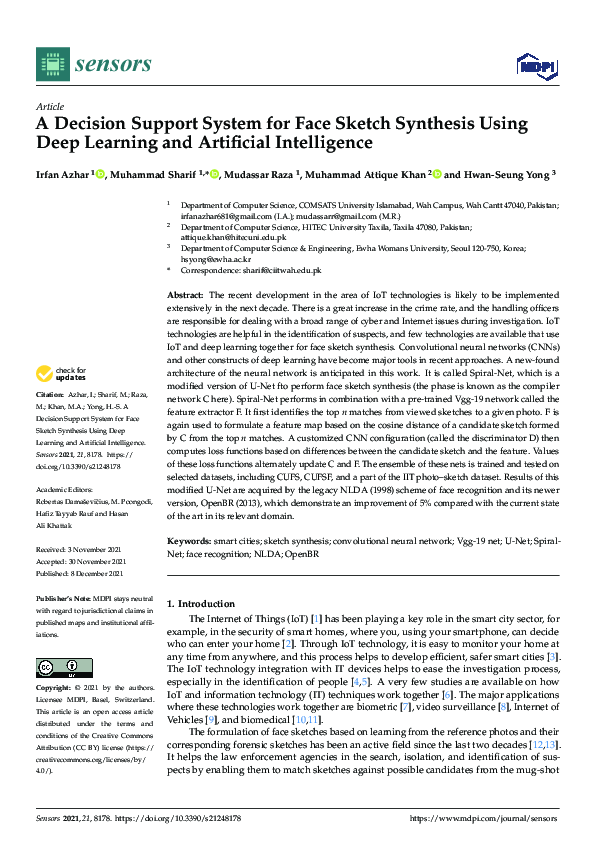 (PDF) A Decision Support System for Face Sketch Synthesis Using Deep Learning and Artificial ...