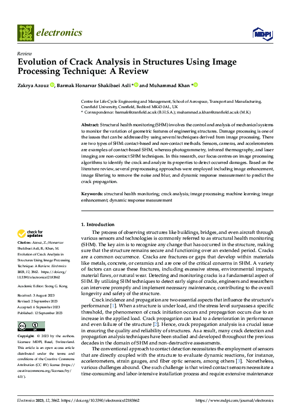 (PDF) Evolution of Crack Analysis in Structures Using Image Processing ...