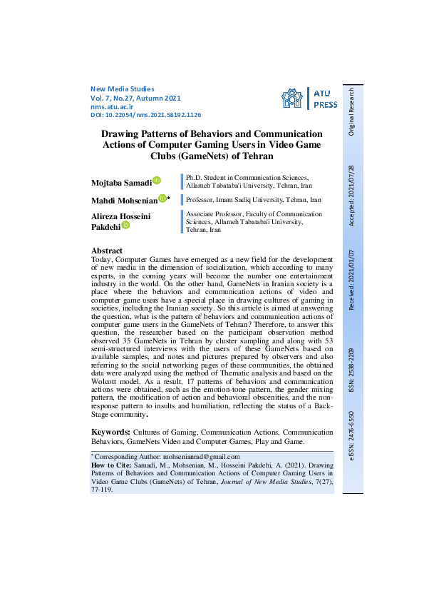 (PDF) Drawing Patterns of Behaviors and Communication Actions of ...