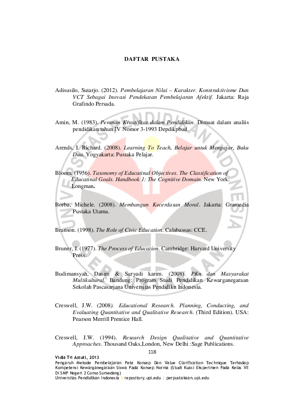 (PDF) PENGARUH METODE PEMBELAJARAN PETA KONSEP DAN VALUE CLARIFICATION ...