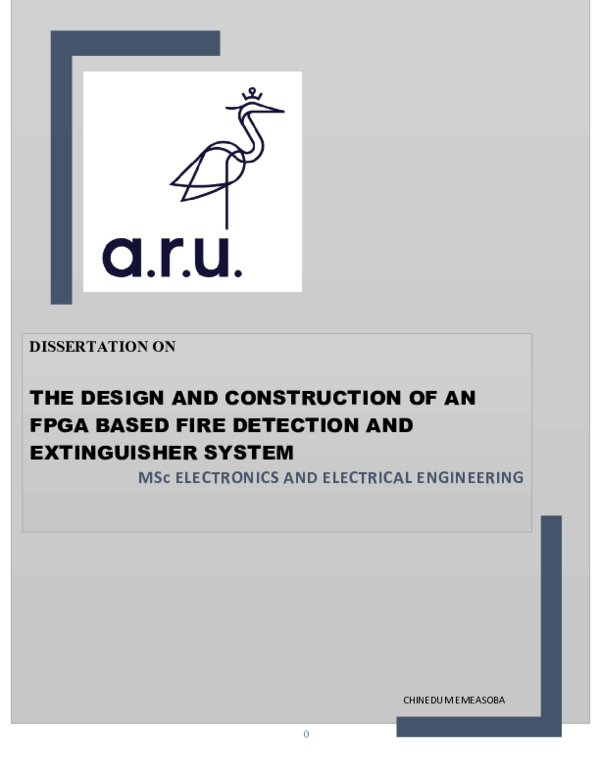Doc Design And Construction Of An Fpga Based Fire Detection And Extinguisher System