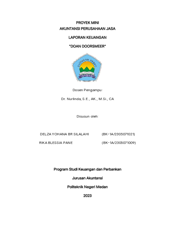 (PDF) Laporan Mini Proyek Perusahaan Jasa Delza Yohana Br Silalahi & Rika Blessia Pane