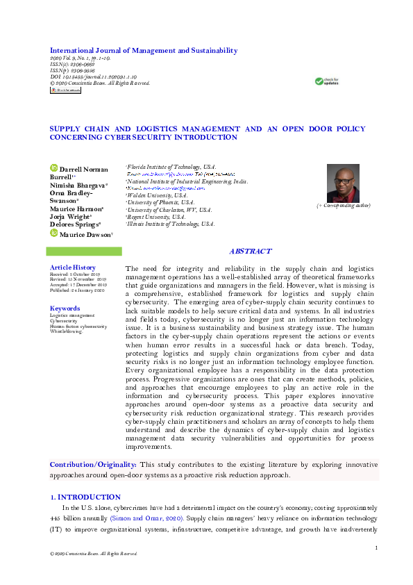 (PDF) Introduction to Logistics and Supply Chain Management