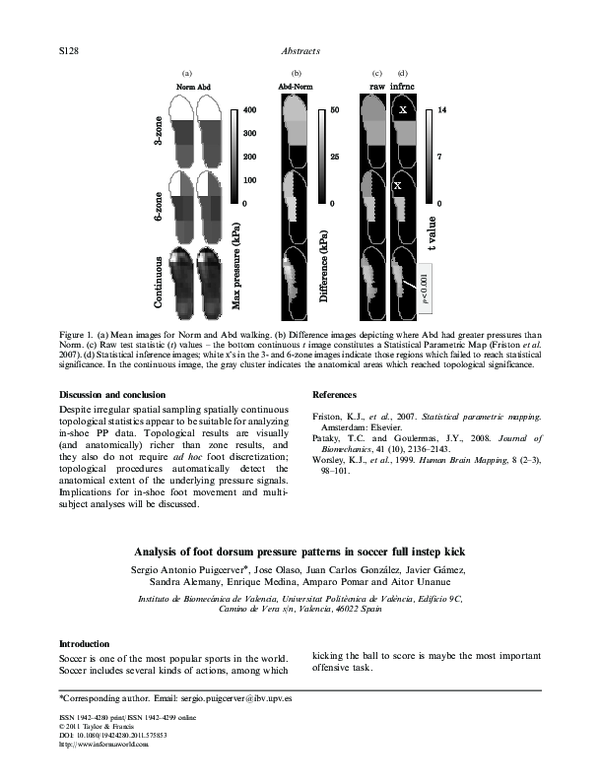 (PDF) Analysis of foot dorsum pressure patterns in soccer full instep kick