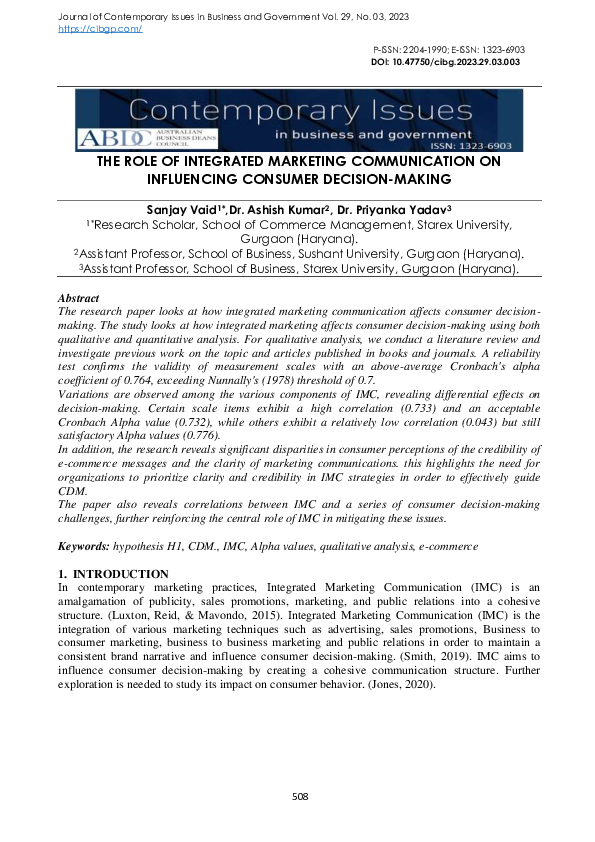 (PDF) THE ROLE OF INTEGRATED MARKETING COMMUNICATION ON INFLUENCING ...