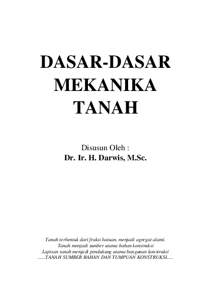 (PDF) Naskahbuku Dasar Dasar Mekanika Tanah