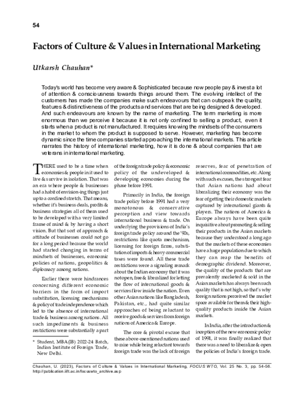 (PDF) RESEARCH ARTICLE PUBLISHED PDF AT IIFT