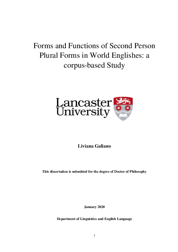(PDF) Forms and functions of second person plural forms in world ...