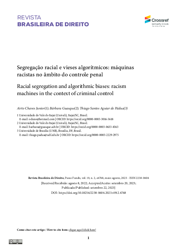 (PDF) Segregação racial e vieses algorítmicos: máquinas racistas no ...