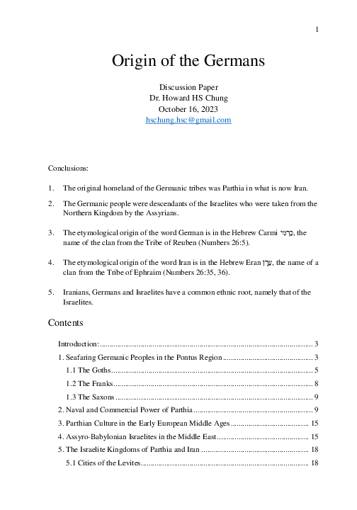 (PDF) Origin of the Germans
