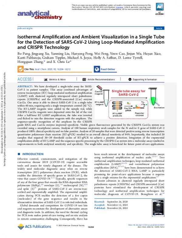 (PDF) Isothermal Amplification and Ambient Visualization in a Single ...