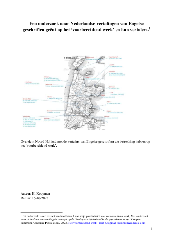 (PDF) Het voorbereidend werk Engelse geschriften en hun vertalers