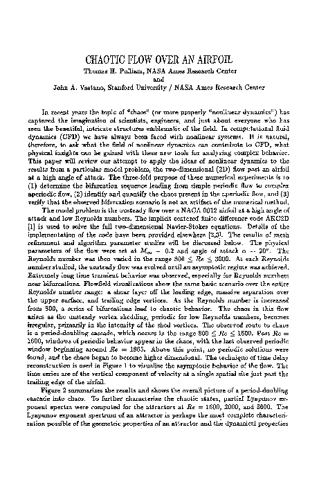 (PDF) Chaotic flow over an airfoil