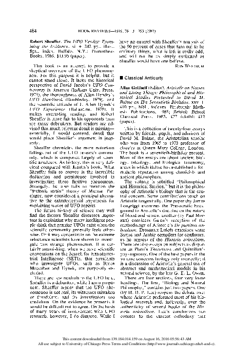 (PDF) The UFO Verdict: Examining the Evidence. Robert Sheaffer | Ron ...