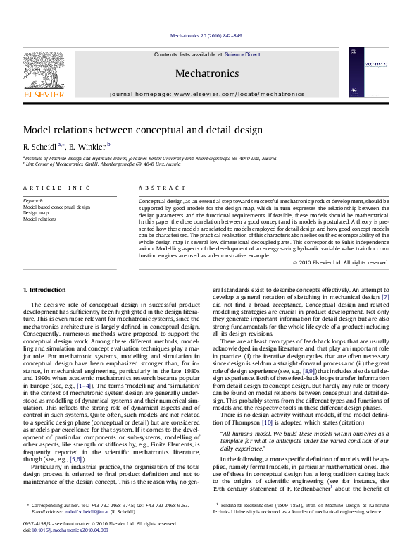(PDF) Model relations between conceptual and detail design