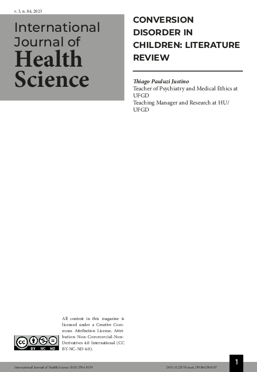 (PDF) CONVERSION DISORDER IN CHILDREN: LITERATURE REVIEW (Atena Editora)
