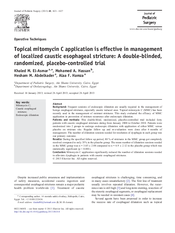 (PDF) Topical mitomycin C application is effective in management of ...