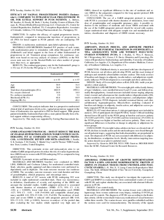 (PDF) Efficacy of vaginal progesterone inserts (Endometrin®) compared ...