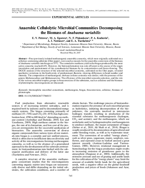 (PDF) Anaerobic cellulolytic microbial communities decomposing the ...