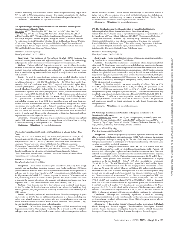 (PDF) Ocular Candidiasis in Patients with Candidemia at a Large ...