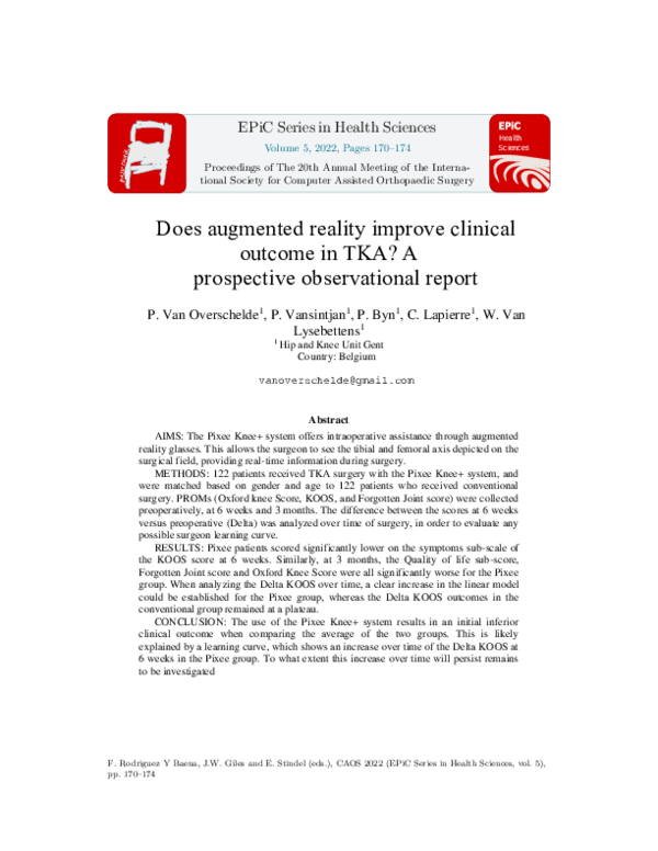 (PDF) Does augmented reality improve clinical outcome in TKA? A ...