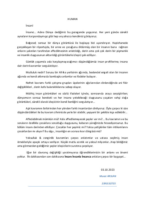 (PDF) "Human" murat arslan