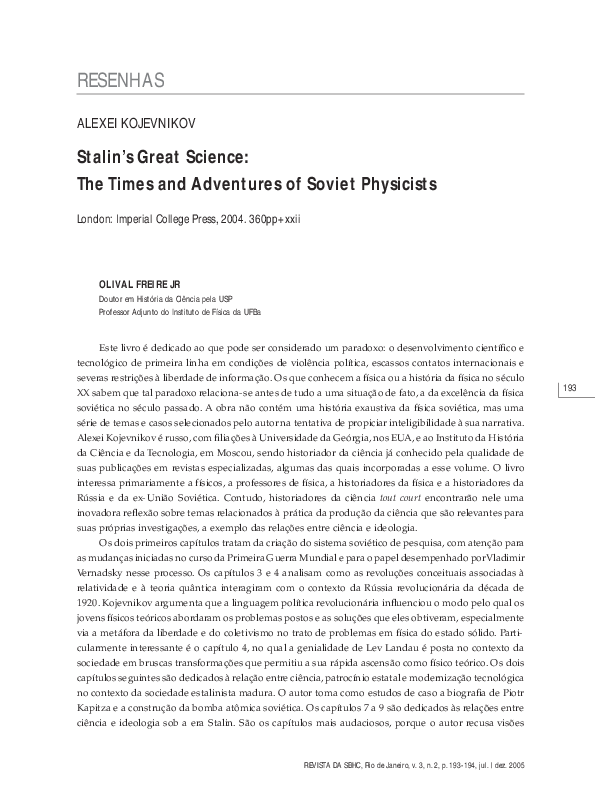 (PDF) Stalin's Great Science