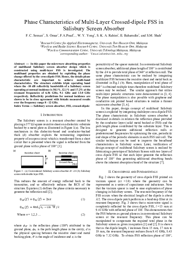 (PDF) Phase Characteristics of Multi-Layer Crossed-dipole FSS in ...