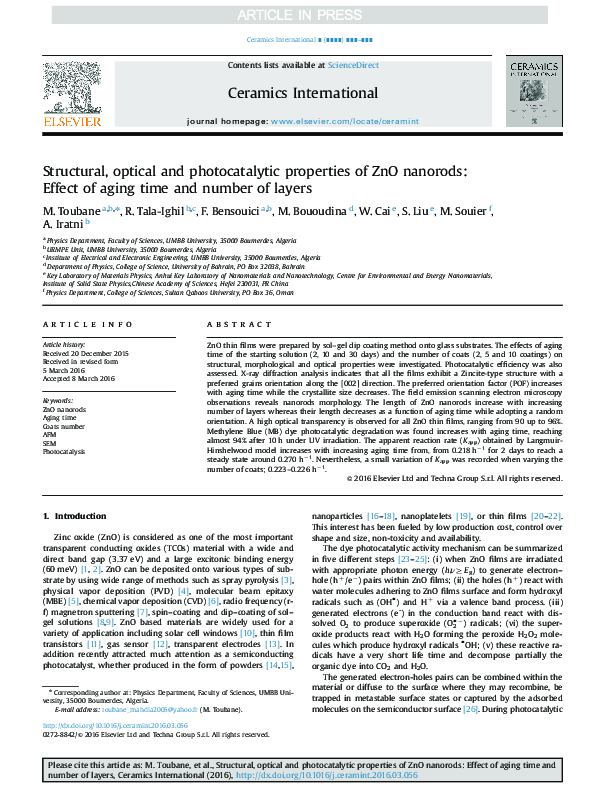 (PDF) Structural, optical and photocatalytic properties of NiO–SiO2 ...