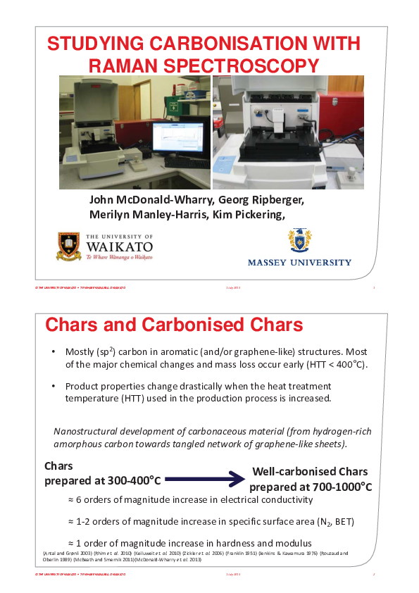 (PDF) Studying carbonisation with raman spectroscopy