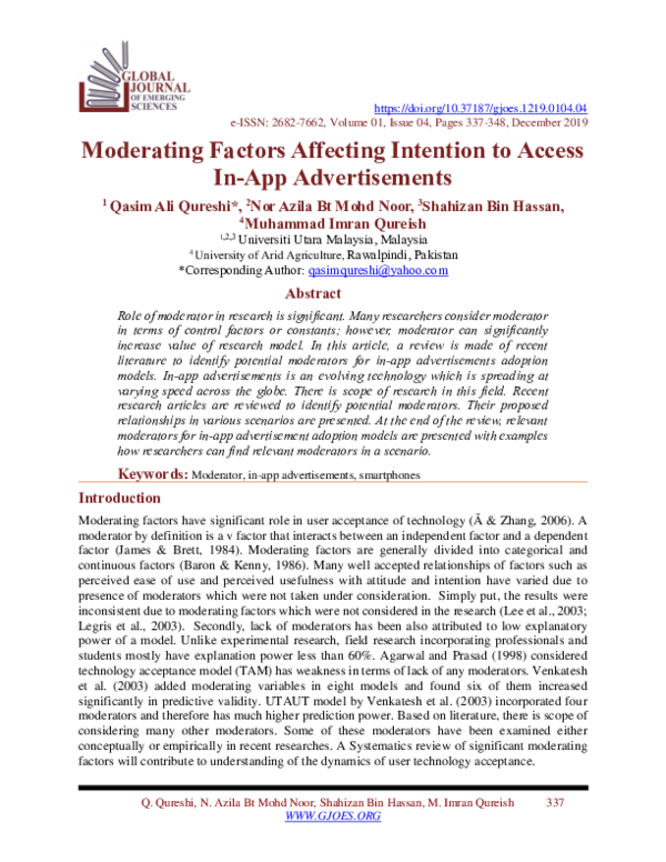 (PDF) Moderating Factors Affecting Intention to Access In-App ...