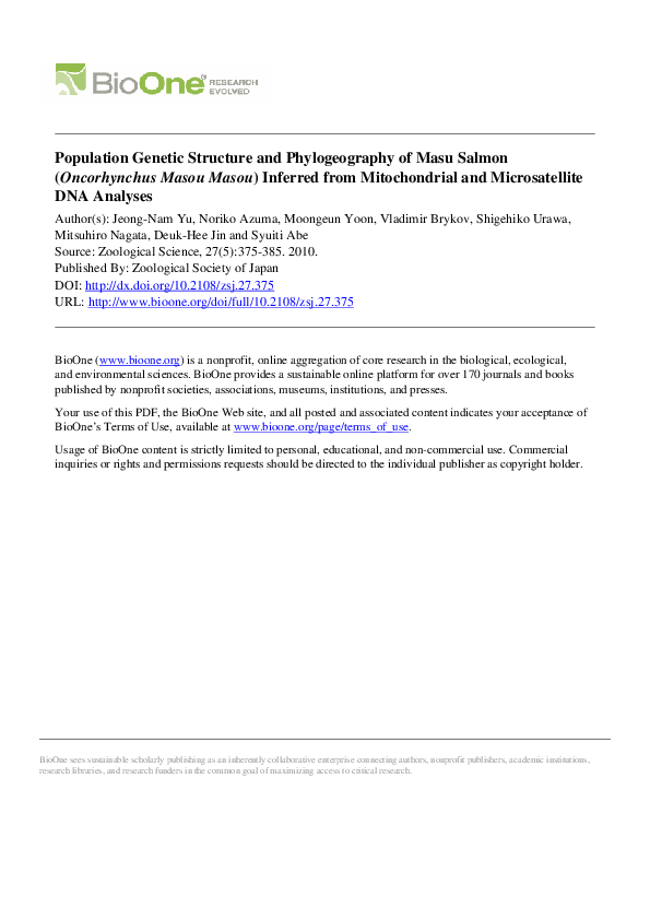 (PDF) Population genetic structure and phylogeography of cyprinid fish, Labeo dero (Hamilton ...