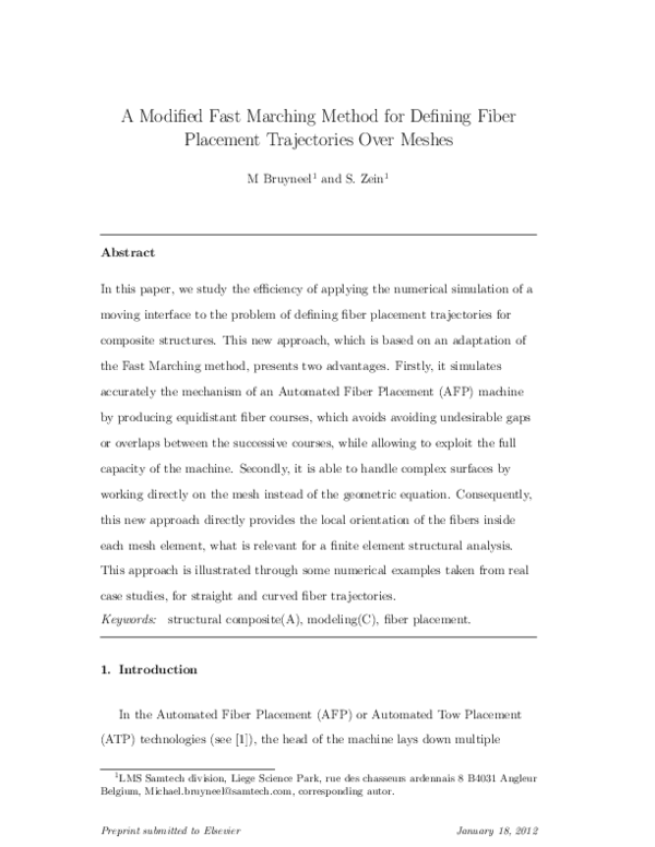 (PDF) A modified Fast Marching Method for defining fiber placement trajectories over meshes