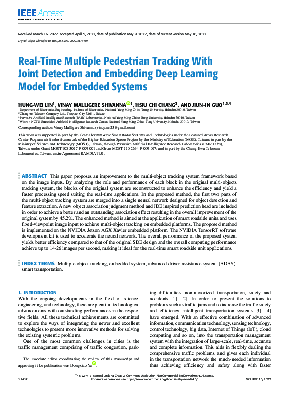 Pdf Real Time Multiple Pedestrian Tracking With Joint Detection And