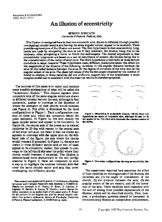 (PDF) An illusion of eccentricity | Sergio Roncato - Academia.edu