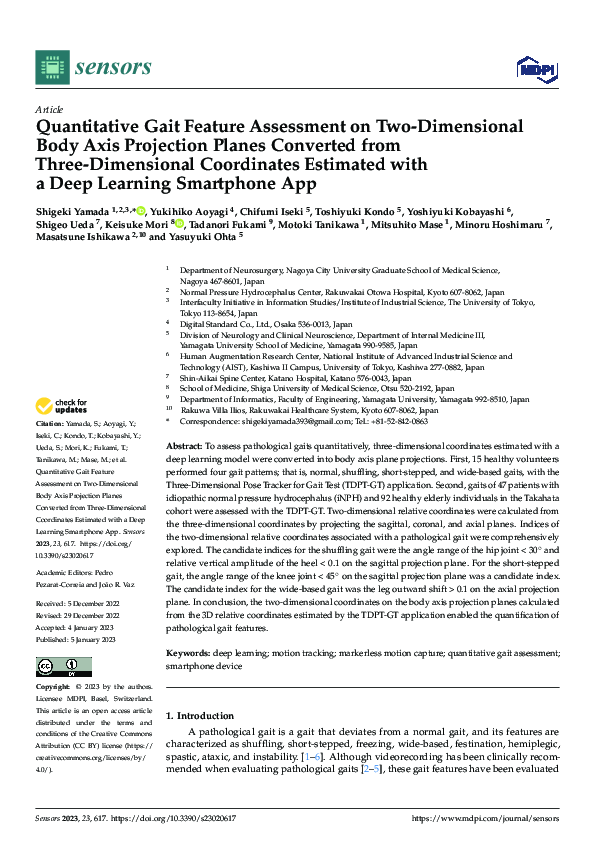 (PDF) Quantitative Gait Feature Assessment on Two-Dimensional Body Axis ...