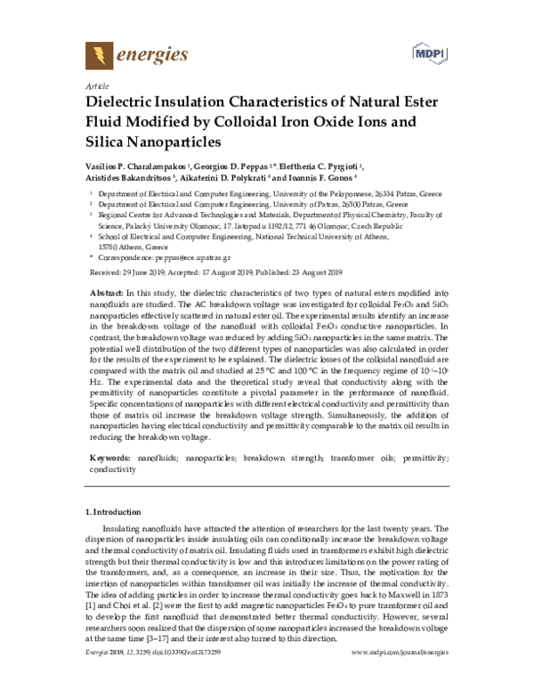 (PDF) Dielectric Insulation Characteristics of Natural Ester Fluid ...