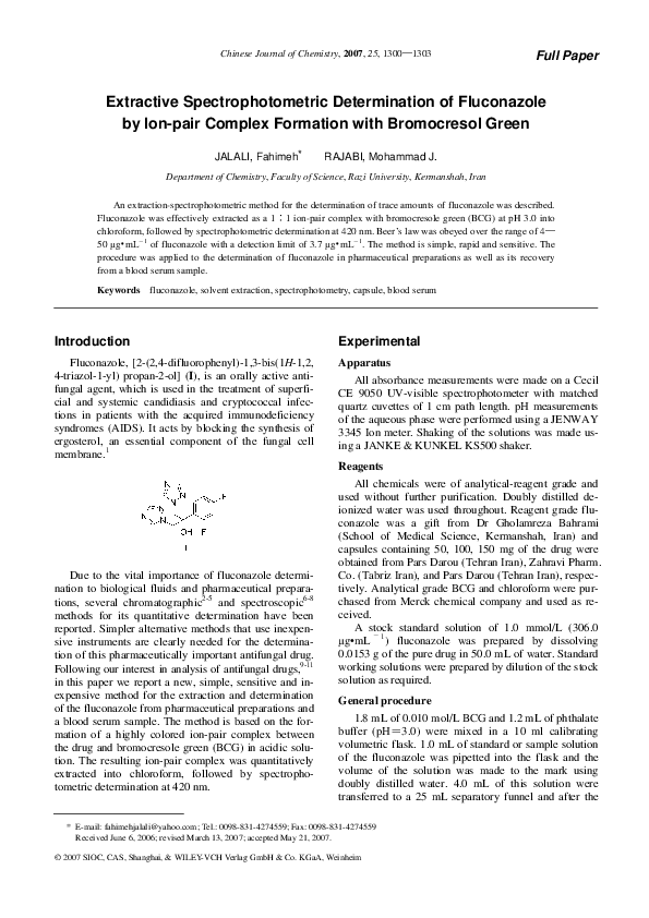 Pdf Extractive Spectrophotometric Determination Of Trace Amounts Of Silver In Plating Effluents
