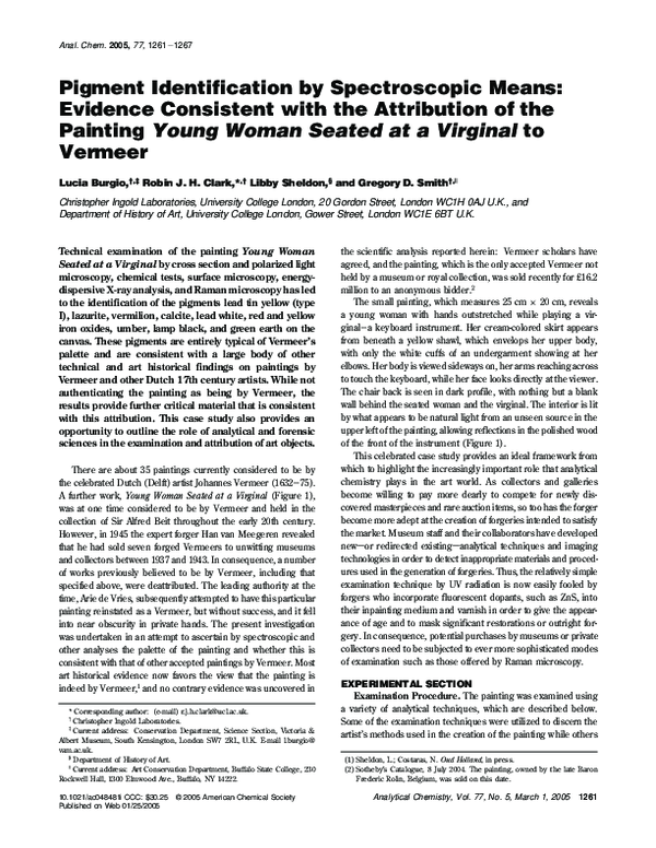 (PDF) Pigment Identification by Spectroscopic Means: Evidence ...