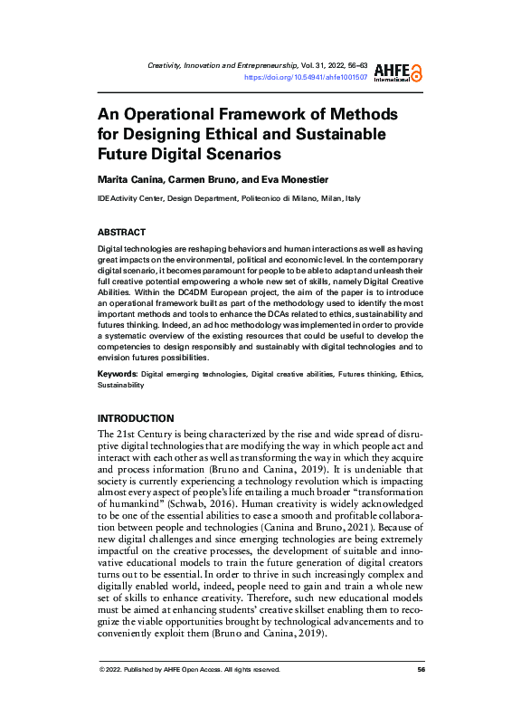 (PDF) An operational framework of methods for designing ethical and ...