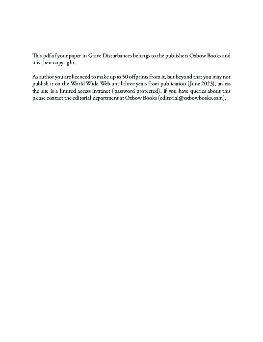 (PDF) Disturbance of early medieval graves in southwestern Gaul ...