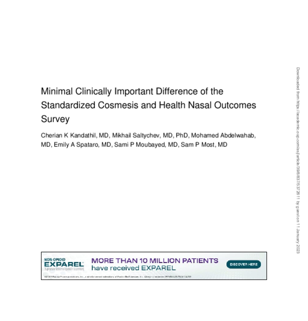 (PDF) Minimal Clinically Important Difference of the Standardized ...