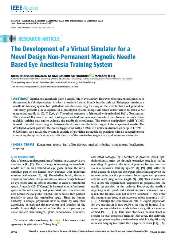 (PDF) The Development of a Virtual Simulator for a Novel Design Non-Permanent Magnetic Needle ...