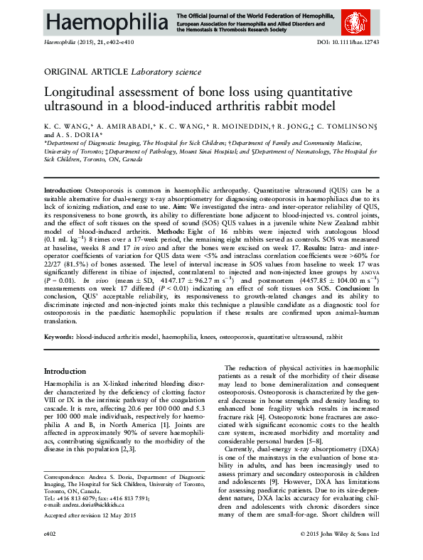 Pdf Longitudinal Assessment Of Bone Loss Using Quantitative