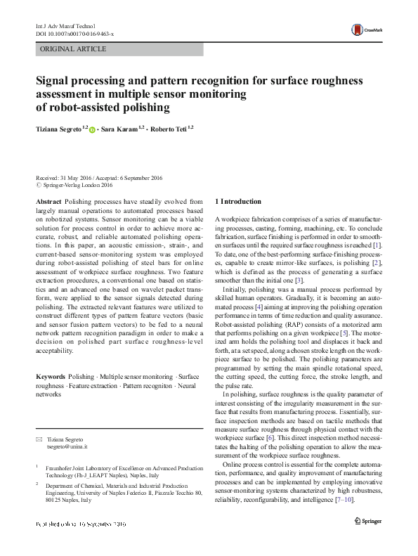 (PDF) Signal Processing and Pattern Recognition for Eddy Current Sensors, Used for Effective ...