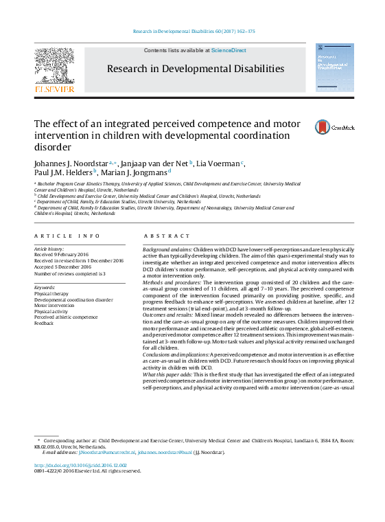 (PDF) The effect of an integrated perceived competence and motor ...