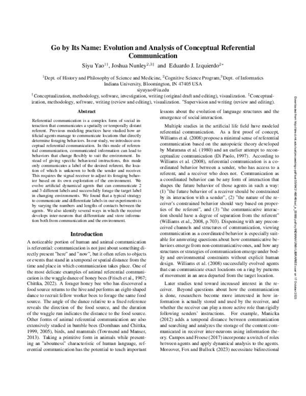 (PDF) Go by Its Name: Evolution and Analysis of Conceptual Referential ...
