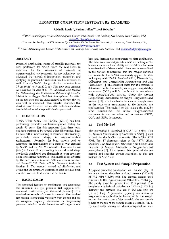 (PDF) Promoted Combustion Test Data Re-Examined